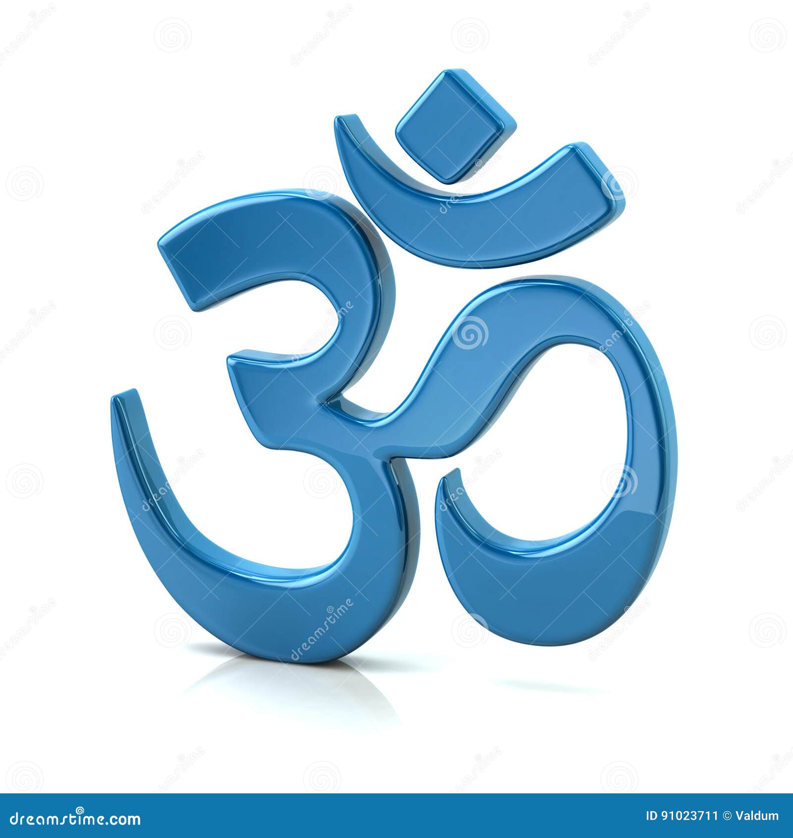 Blue Aum or Om symbol stock illustration. Illustration of hindu - 91023711