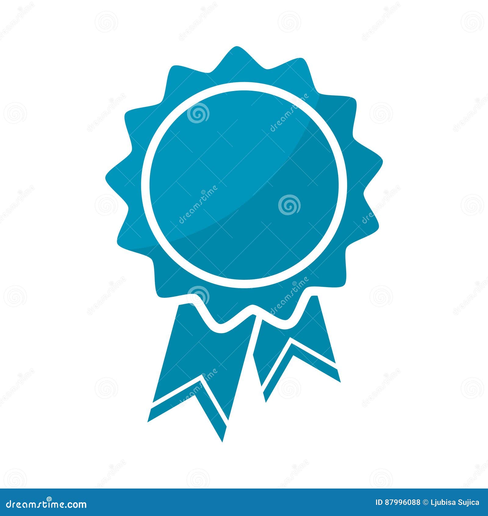 Blue Award icon stock vector. Illustration of seal, label - 87996088