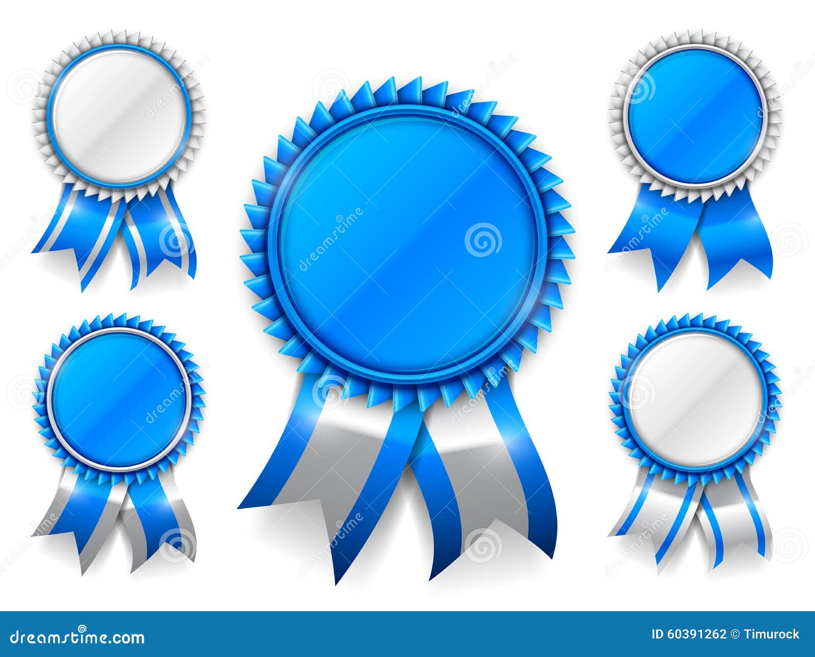 Blue Award Medals stock vector. Illustration of celebration - 60391262