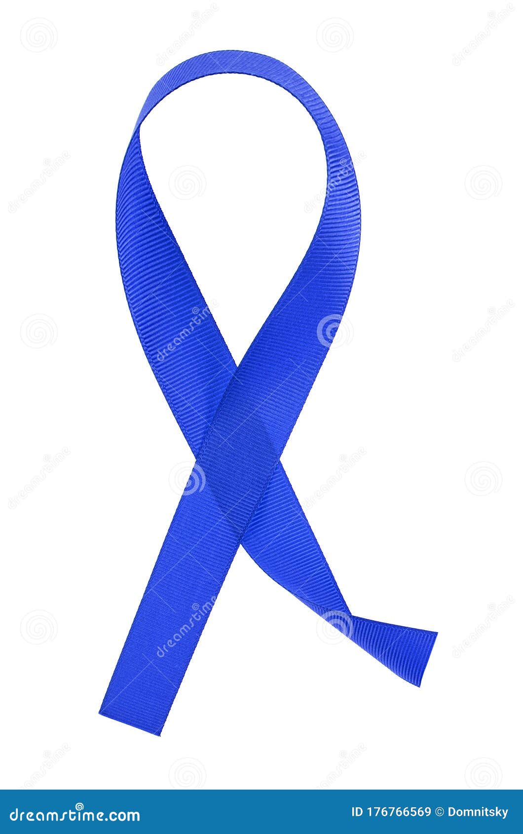 Blue Awareness Ribbon on White Background Stock Image - Image of ribbon ...