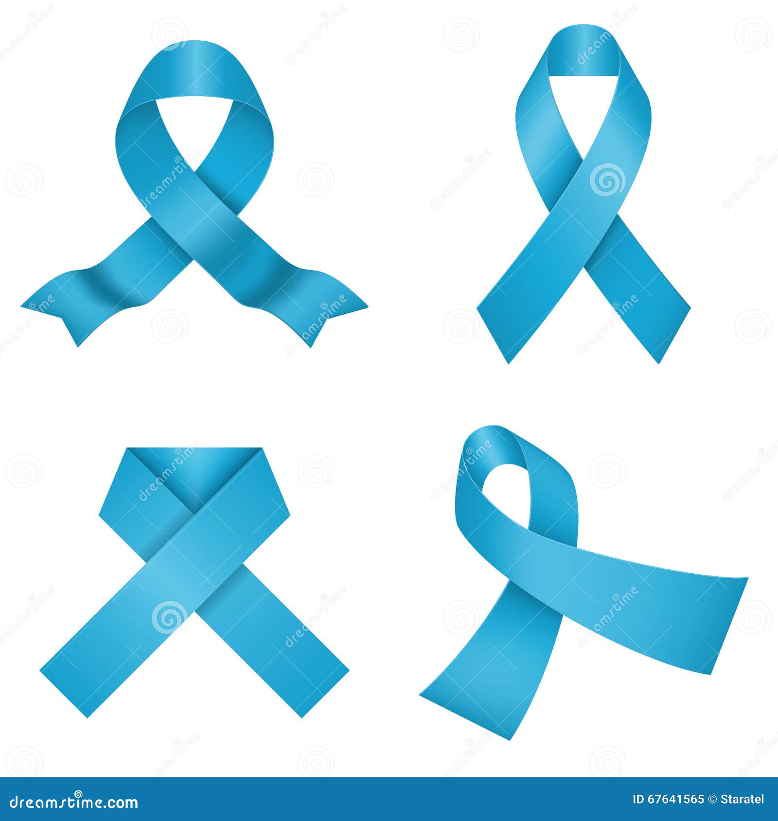 Blue Awareness Ribbons. Vector Illustration Stock Vector - Illustration ...