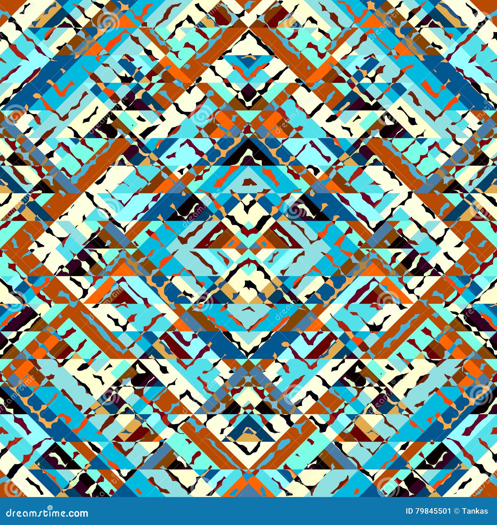 Blue aztecs pattern stock vector. Illustration of blue - 79845501