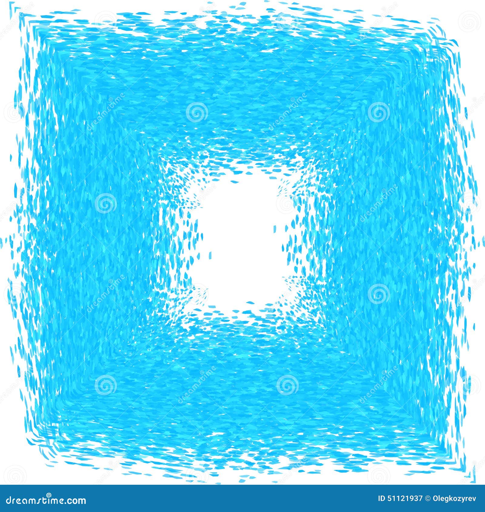 Blue Azure Frame Swirl Abstract Background Stock Illustration ...