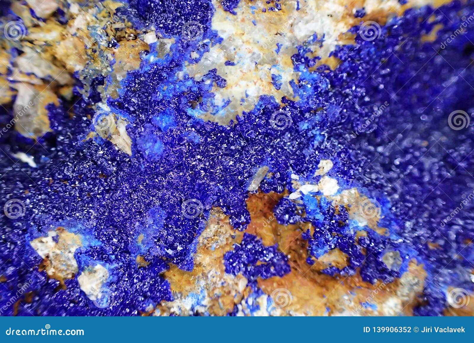 Blue Azurite Mineral Texture Stock Photo - Image of texture, blue ...