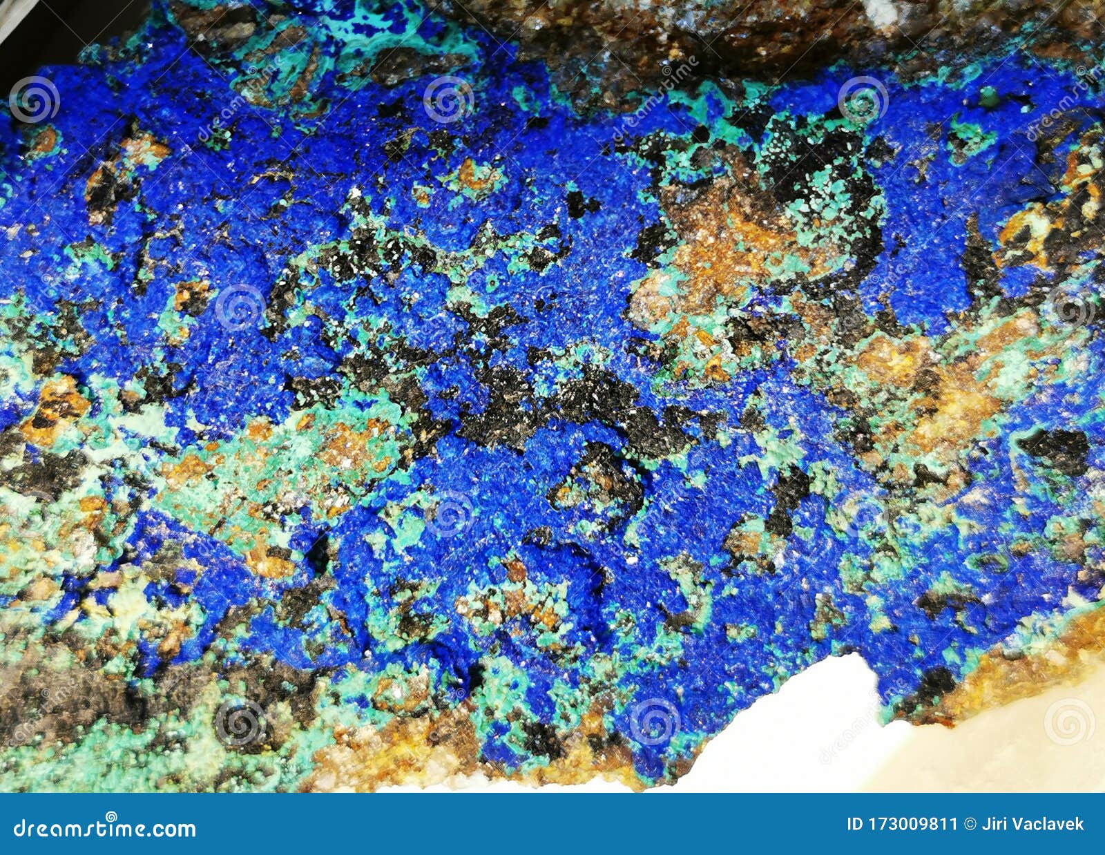 Blue Azurite Mineral Texture Stock Image - Image of nature, surface ...