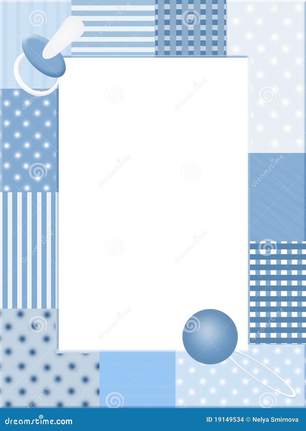 Blue babies photo frame stock illustration. Illustration of cartoon ...
