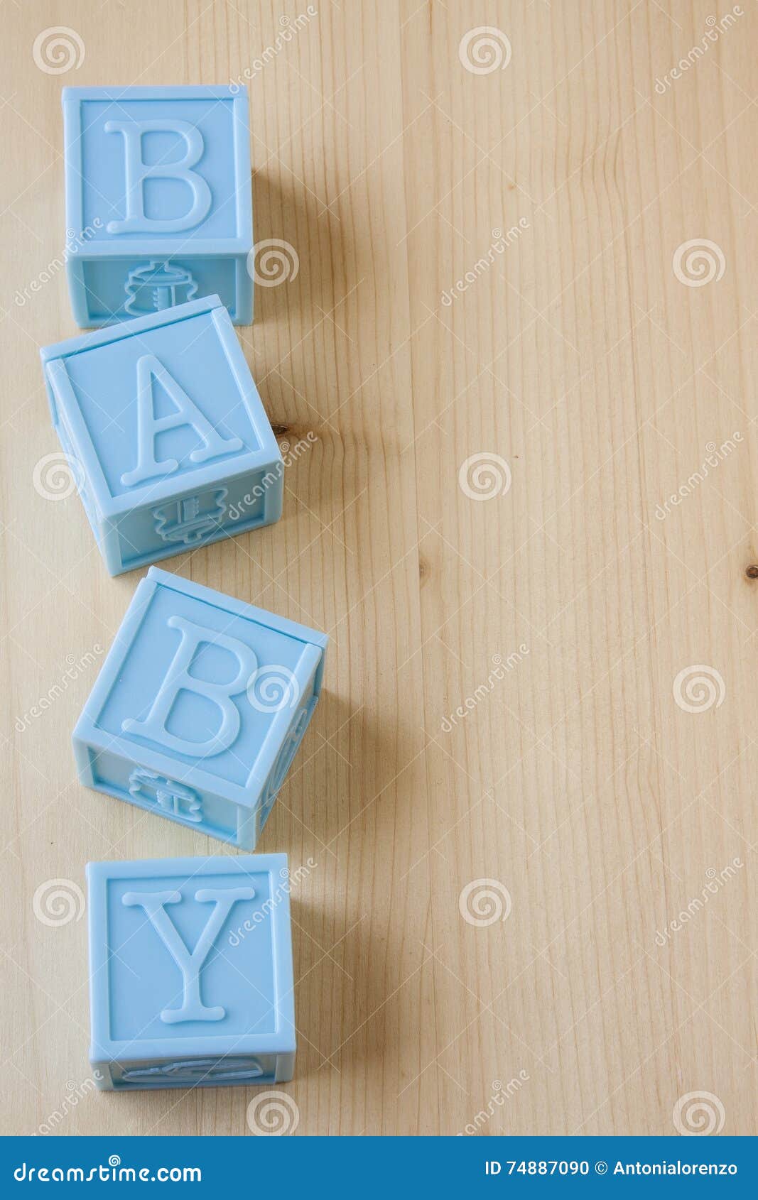 Blue Baby Blocks stock photo. Image of baby, background - 74887090