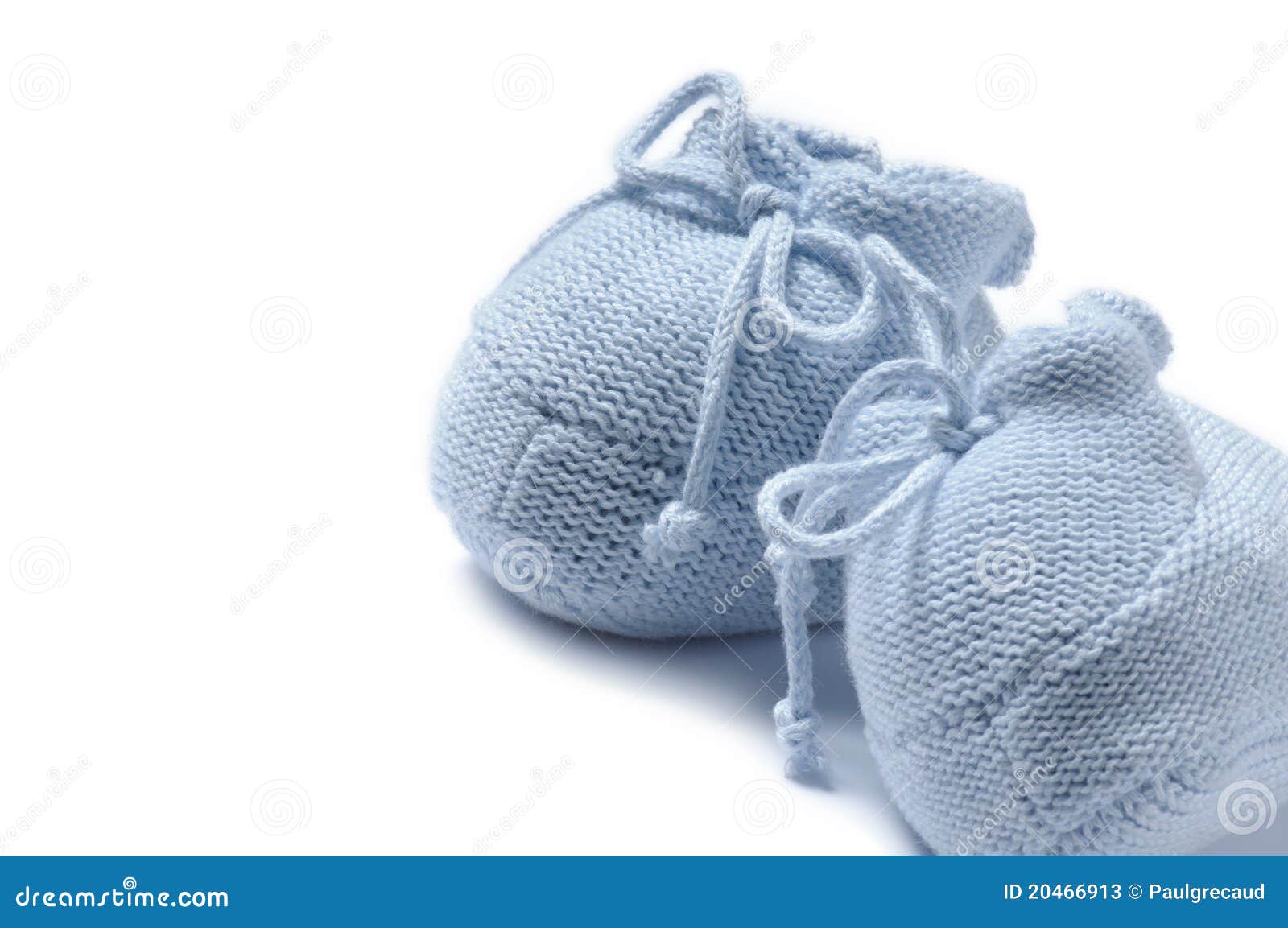 Blue Baby Booties Isolated Over White Stock Image - Image of little ...