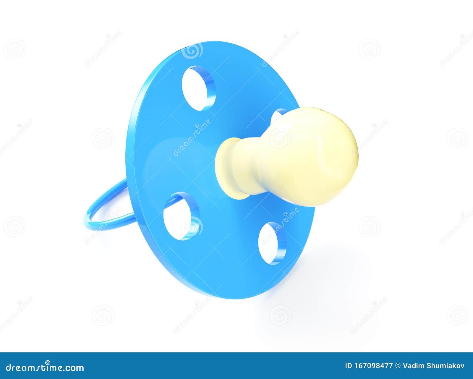 Blue Baby Dummy 3D Render Illustration Isolated on White Background ...