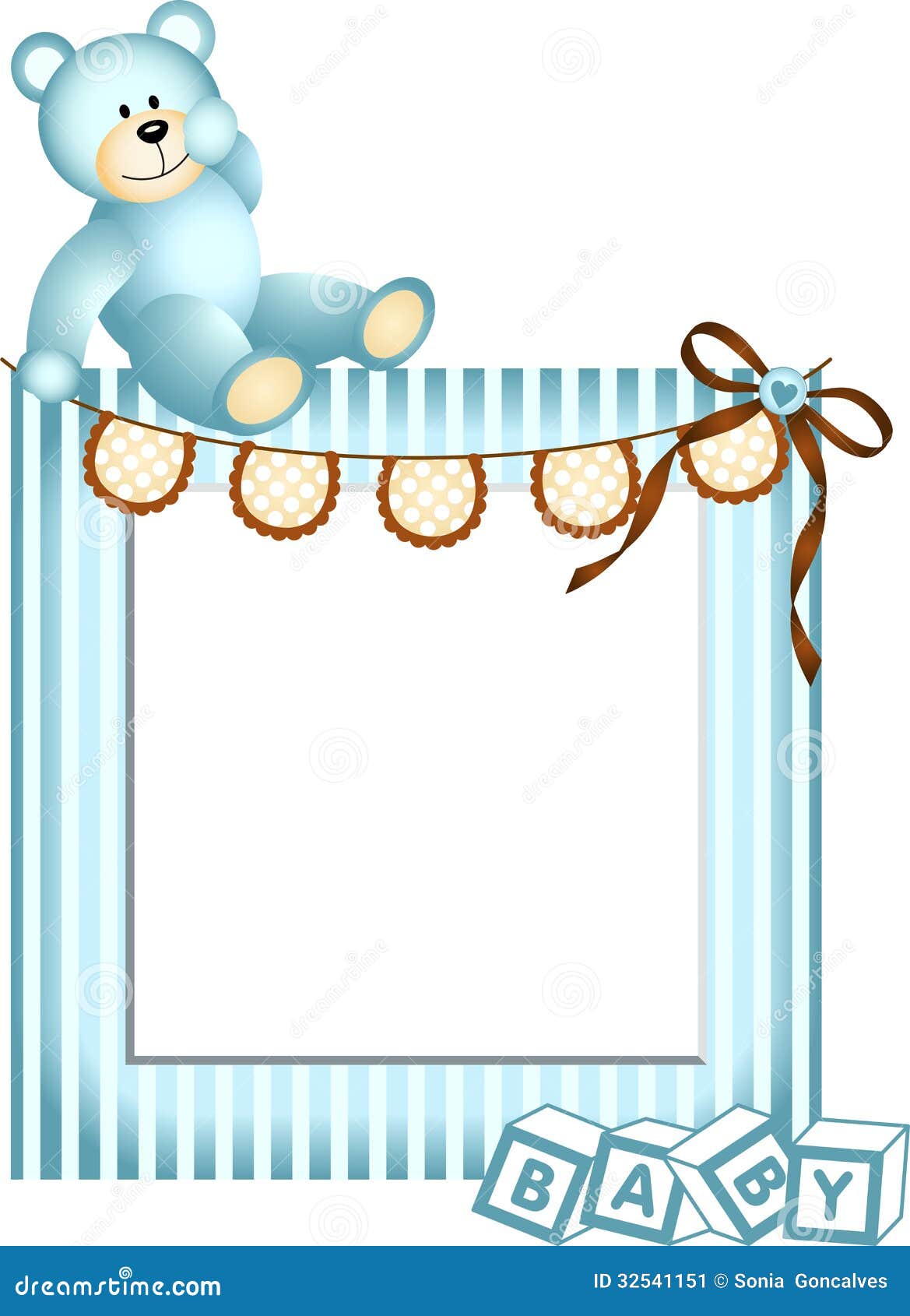 Blue Baby Frame stock illustration. Illustration of arrival - 32541151