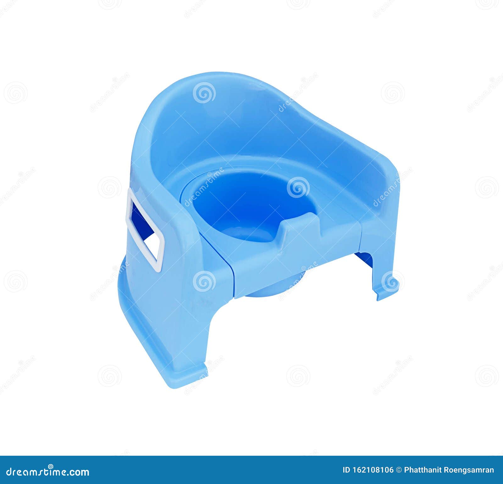 Blue Baby Potty Isolated on White Background, Clipping Path Stock Photo ...