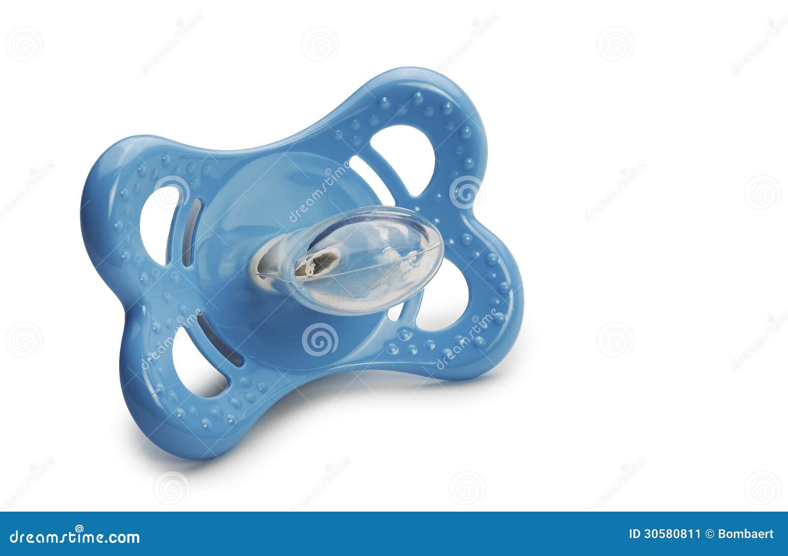 Blue Baby Silicone Pacifier Stock Image - Image of sleep, equipment ...