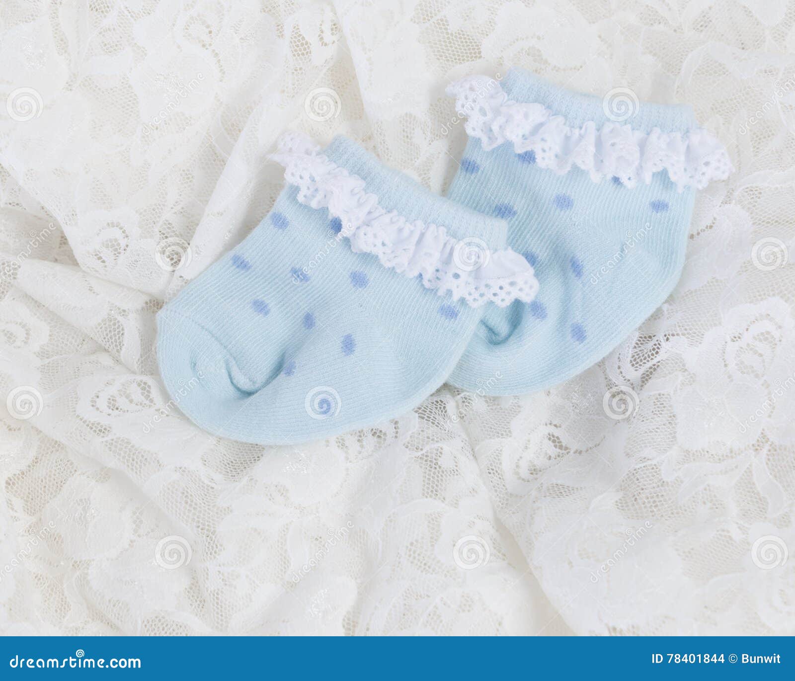 Blue Baby Socks for New Born Baby Stock Photo - Image of shower ...