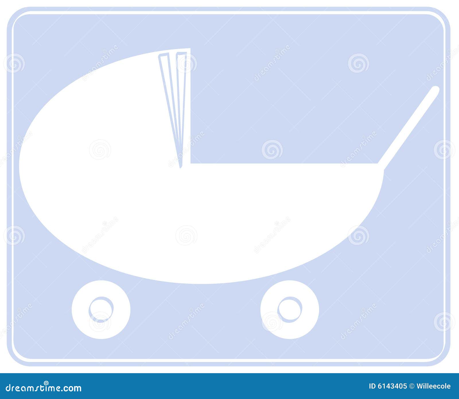 Blue baby stroller stock vector. Illustration of carriage - 6143405