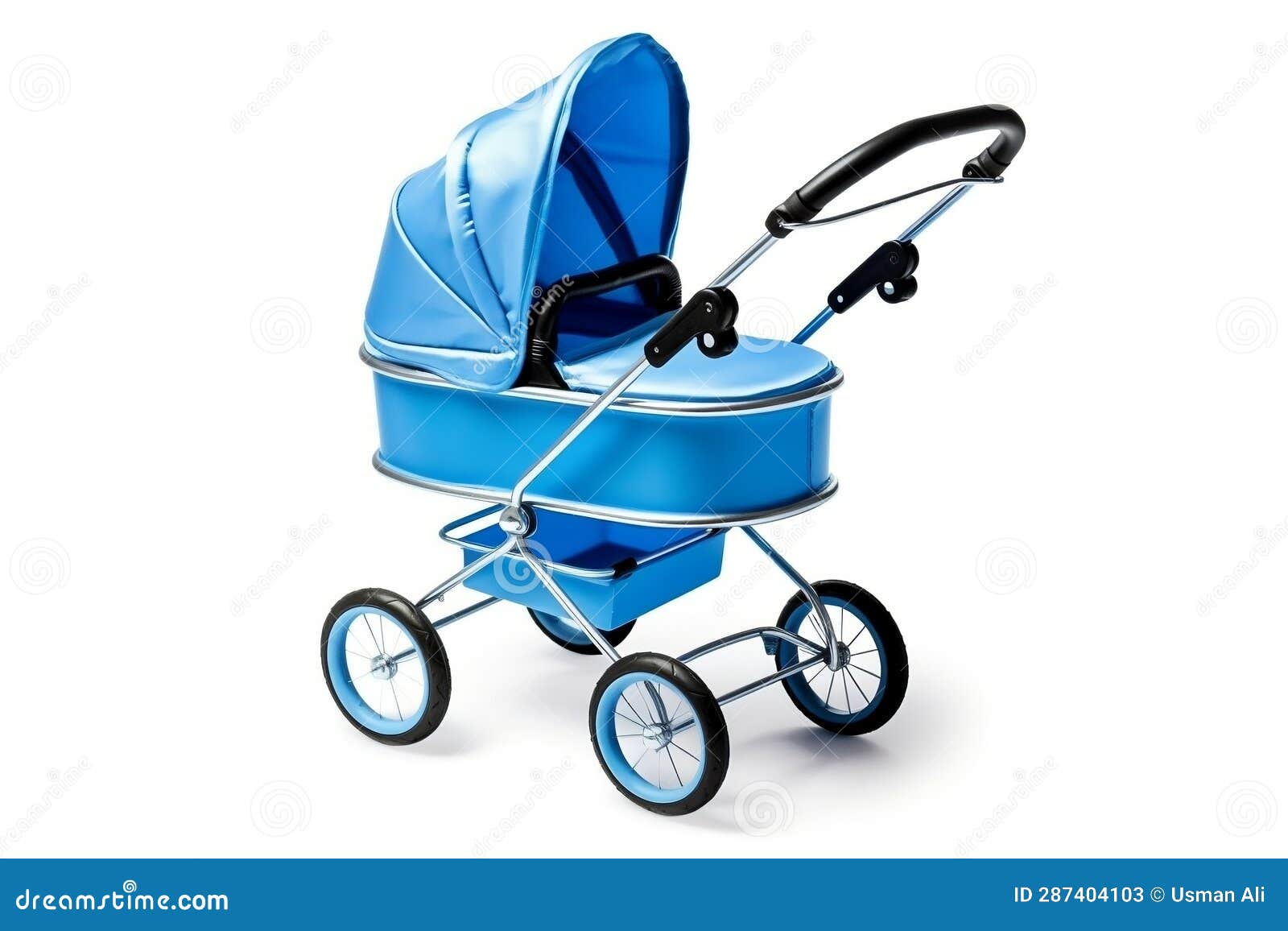 Blue Baby Stroller Isolated on a Transparent Background. AI Stock ...