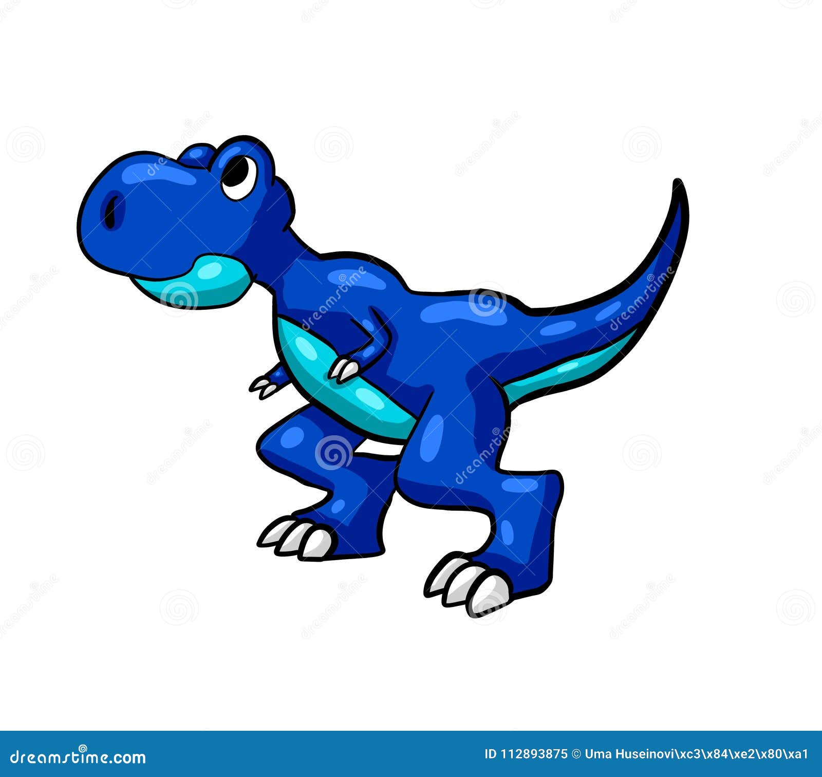 Blue Baby T Rex stock illustration. Illustration of happiness - 112893875