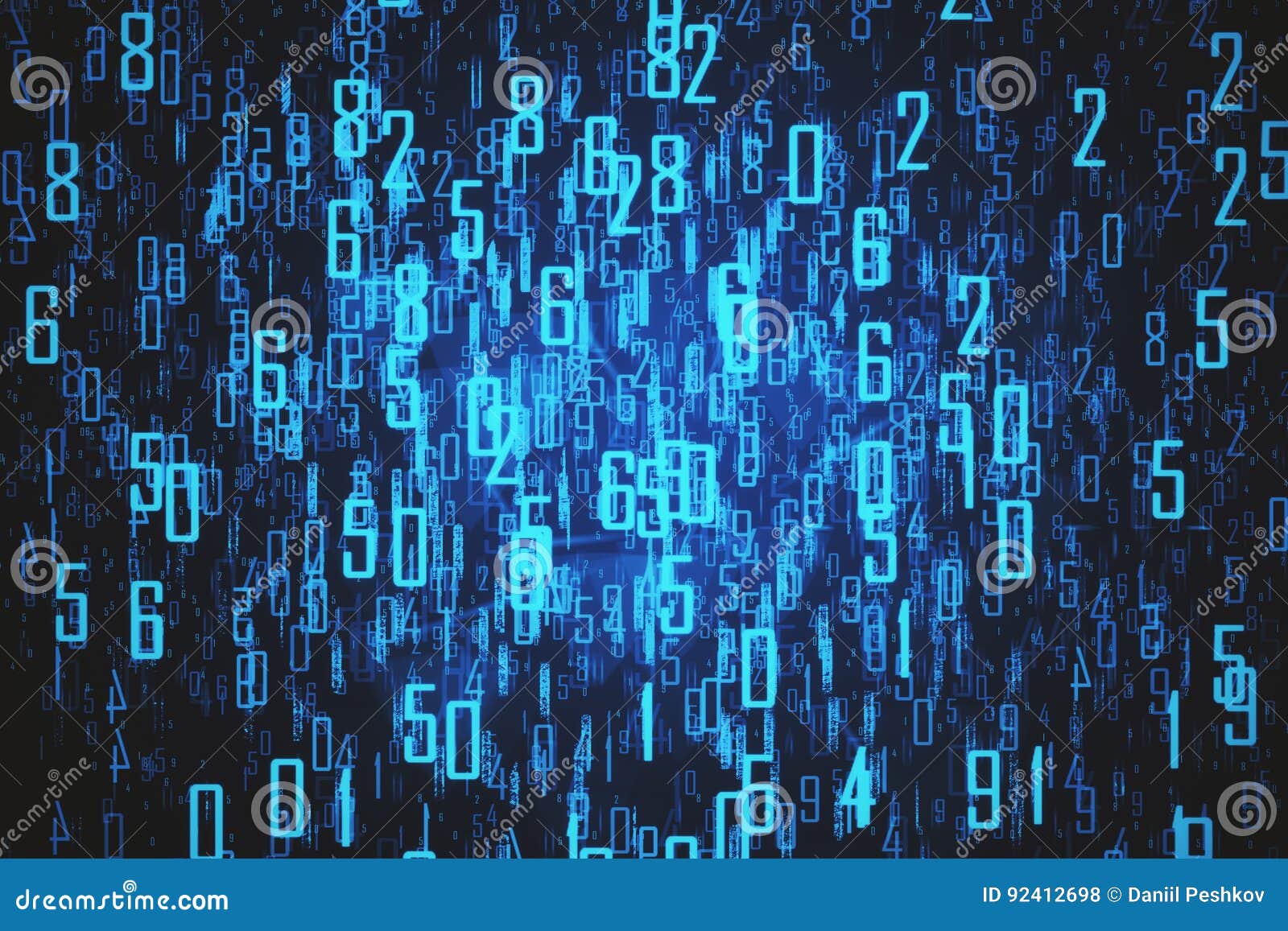 Blue backdrop with digits stock photo. Image of copy - 92412698