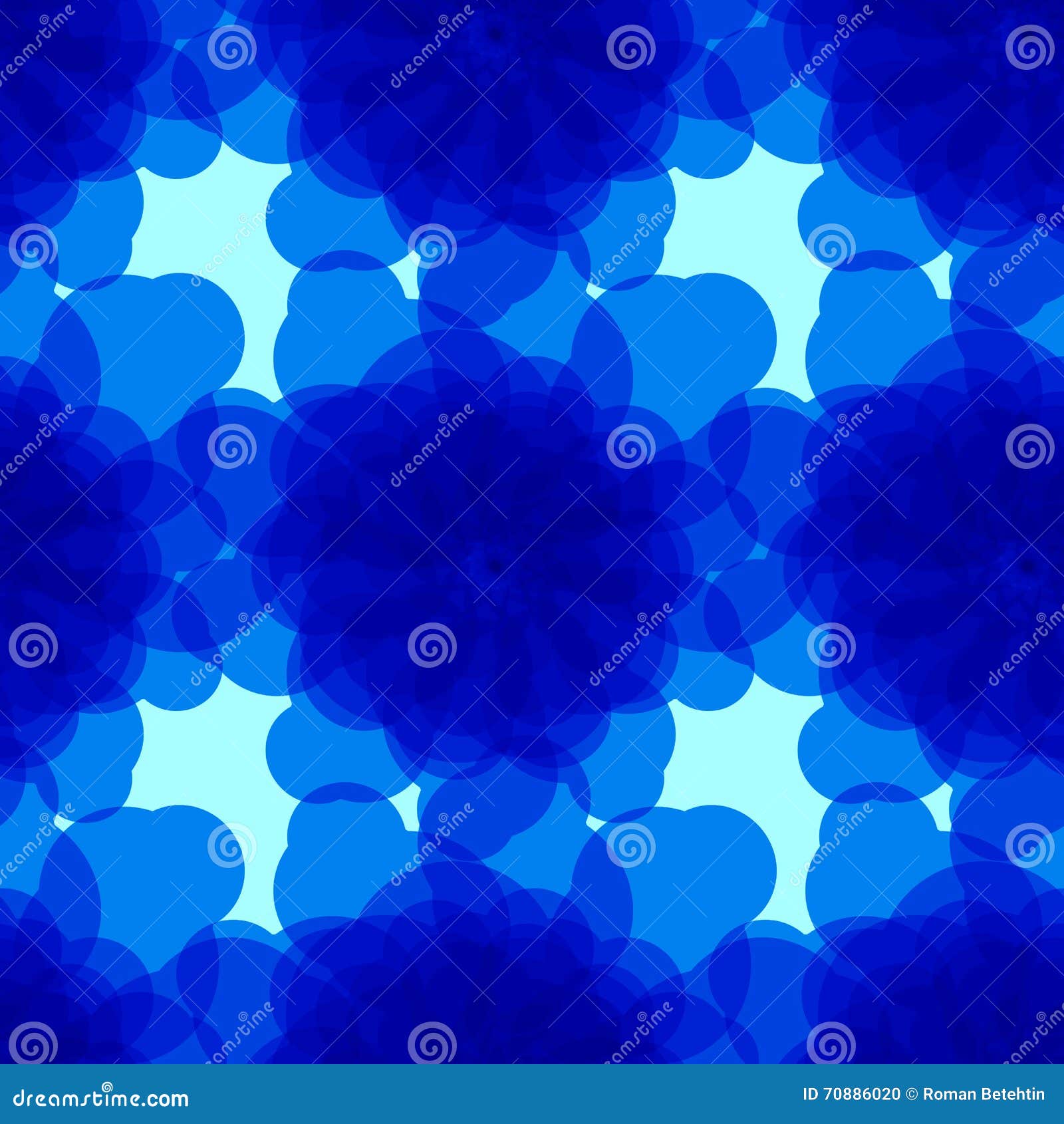 Blue Background with Abstract Circles Stock Vector - Illustration of ...