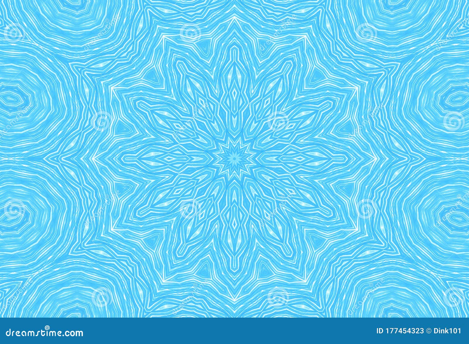 Blue Background with Abstract Concentric Pattern Stock Illustration ...