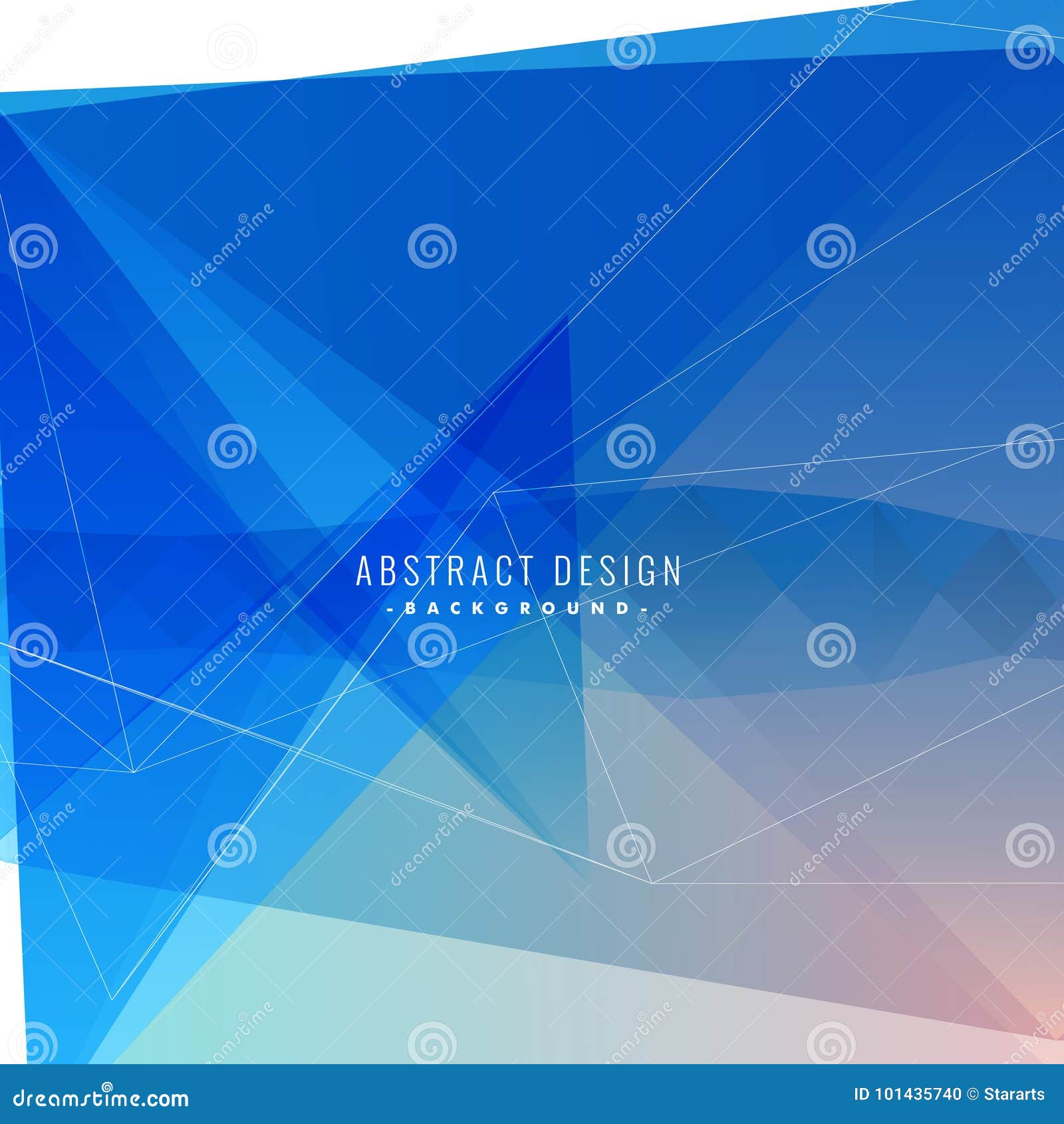 Blue Background with Abstract Shapes and Lines Stock Vector ...