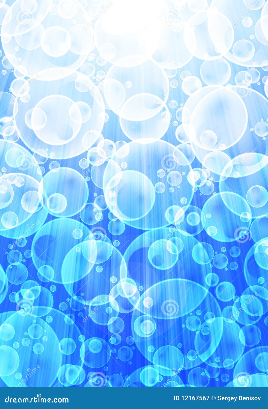 Blue Background with Air Bubbles Stock Illustration - Illustration of ...