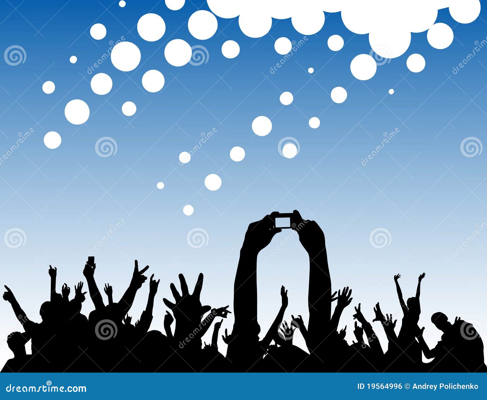 Blue background audience stock vector. Illustration of rave - 19564996