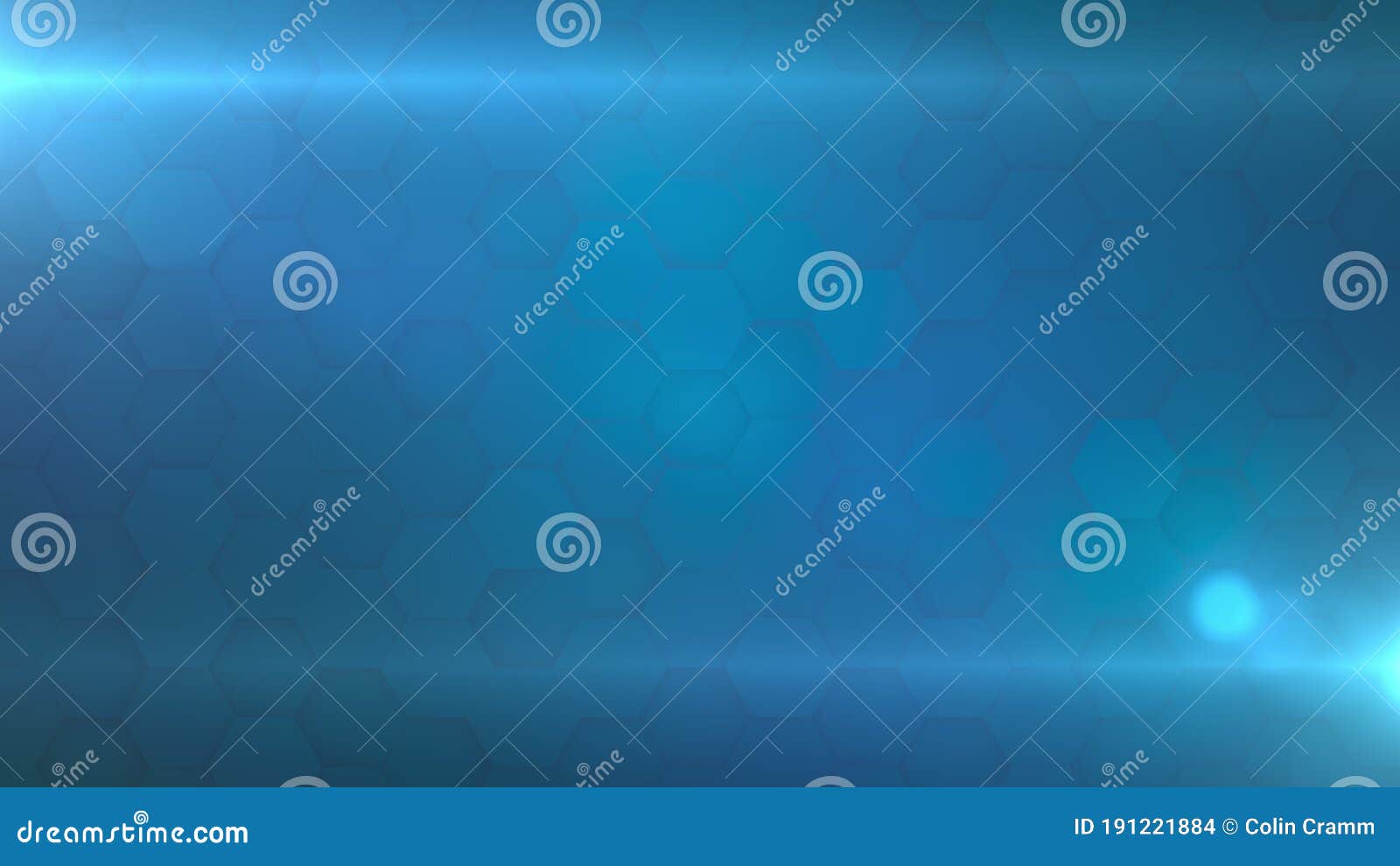 Blue Background with Beam Lights and Hexagon Pattern. Seamless Loop ...
