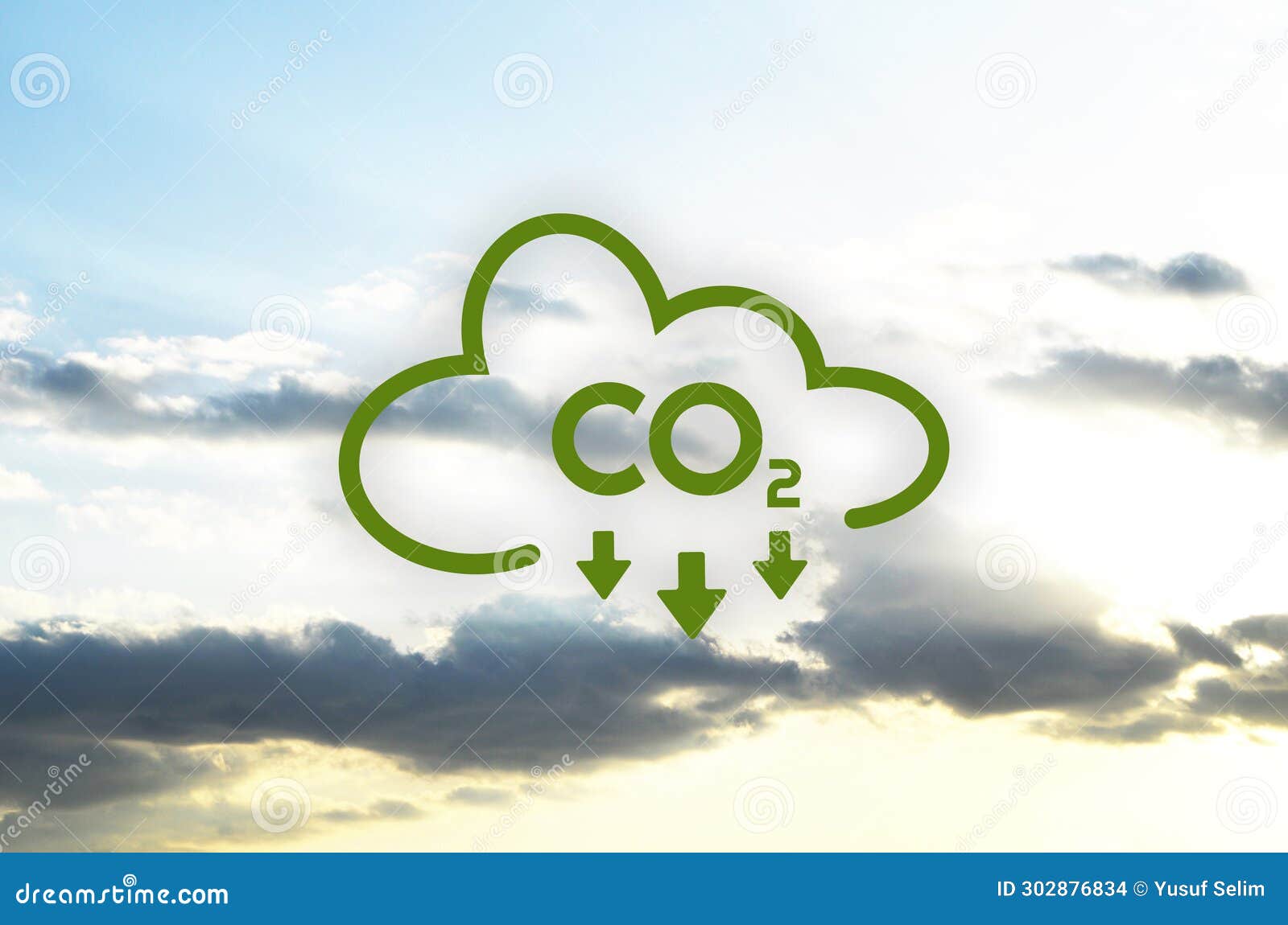 Reducing CO2 Emissions To Stop Climate Change Sign Stock Photo - Image ...