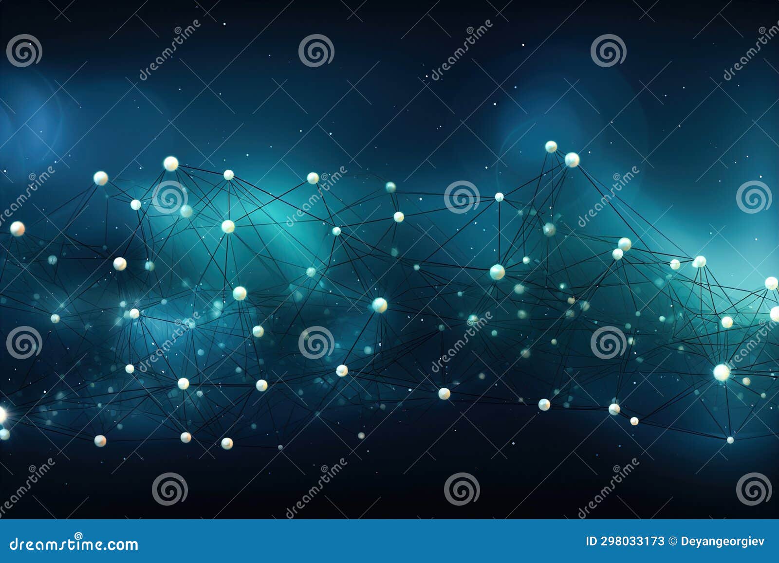 A Blue Background with a Bunch of Dots Connected Each Other. Smart ...