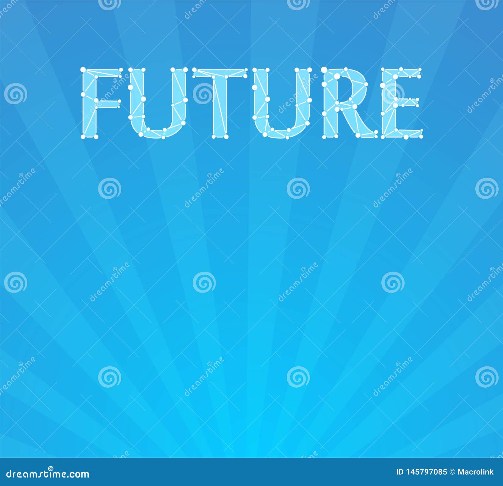 Blue Background with Caption FUTURE at Top of Banner Stock Vector ...