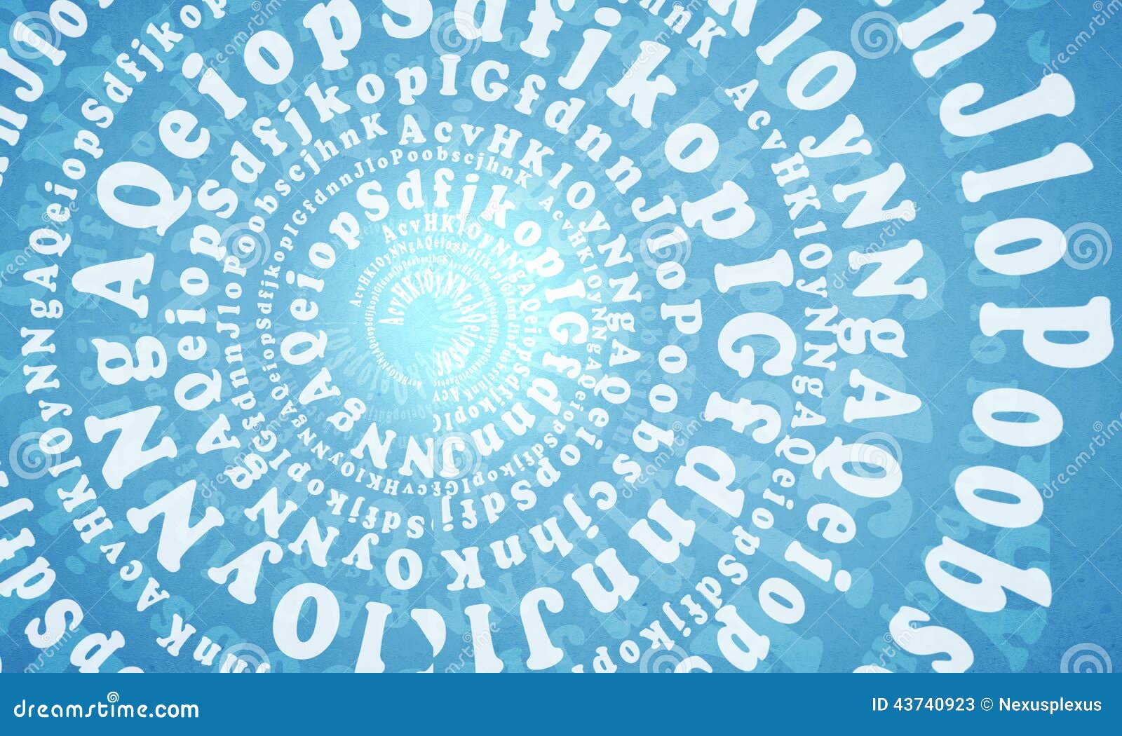 Blue Background with Characters Stock Illustration - Illustration of ...