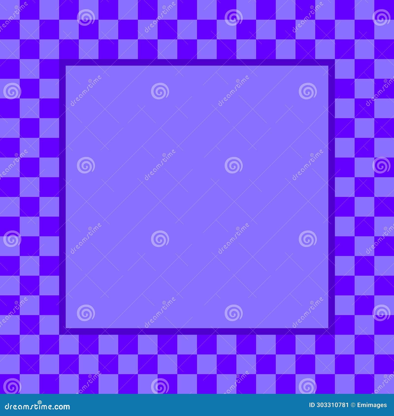 Blue Background with Checkered Border Stock Illustration - Illustration ...