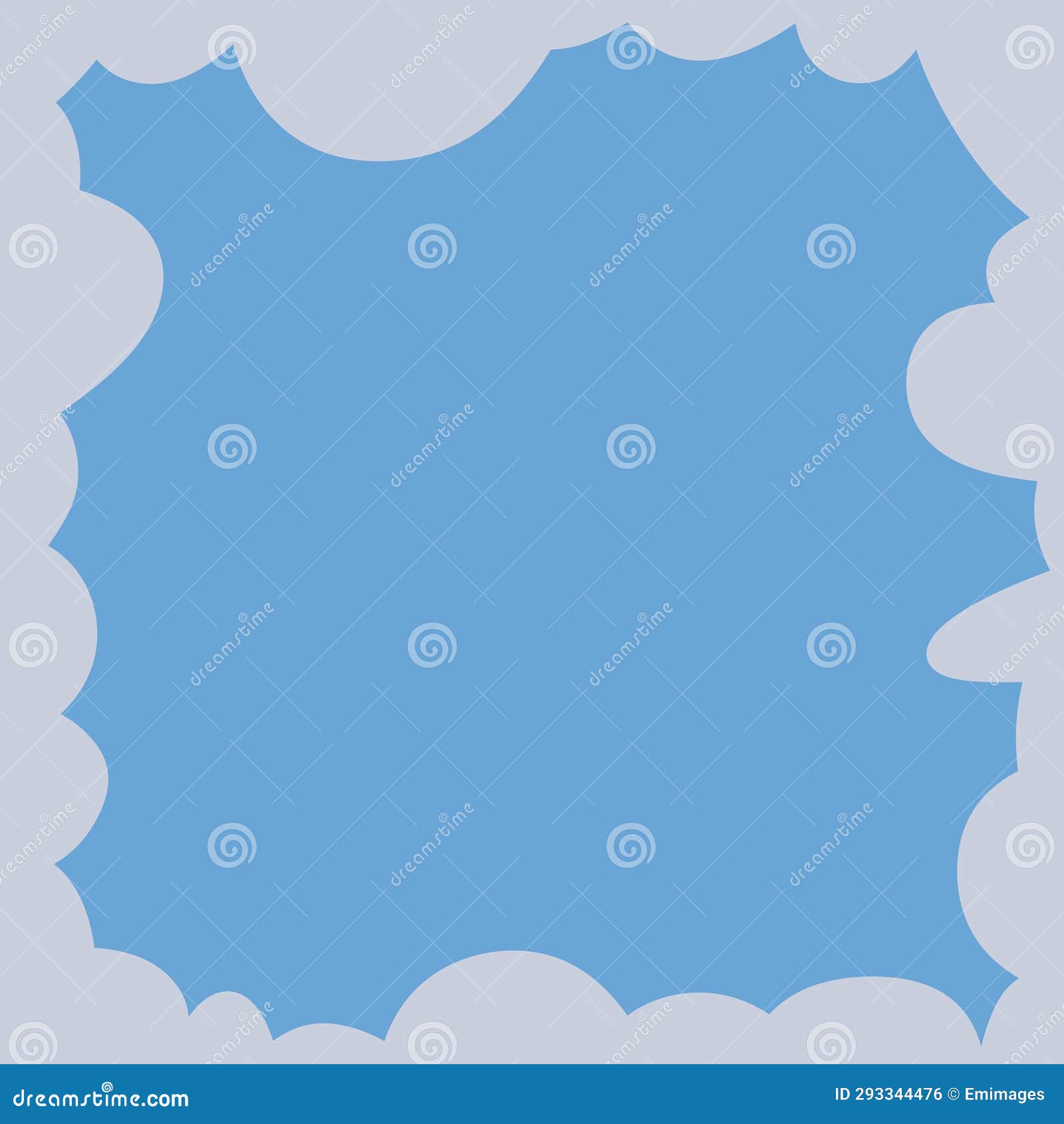 Blue Background with Cloudy Border Stock Illustration - Illustration of ...