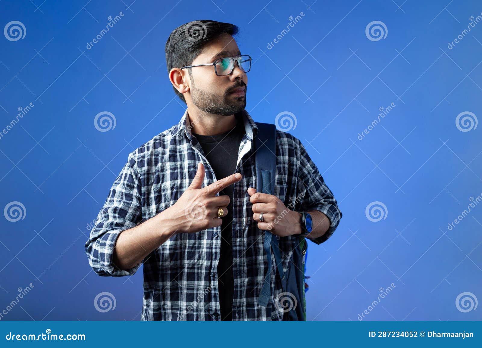 Handsome Man Pointing with Fore Finger Stock Photo - Image of crossed ...