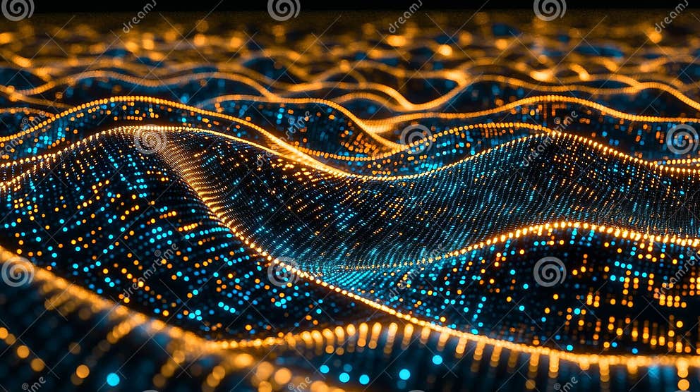 A Blue Background with a Colored Binary Code, Code Used in Digital Computers that is Based on ...