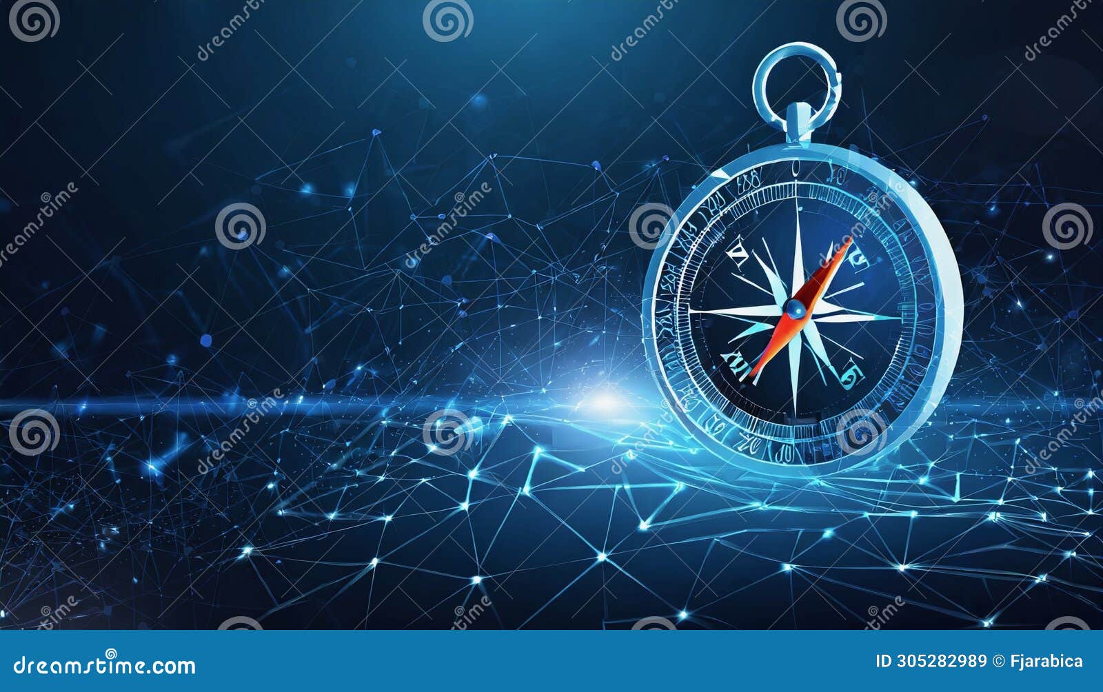 Blue Background with Compass Stock Illustration - Illustration of earth ...