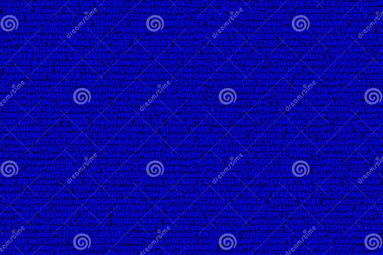 Blue Background Consisting of Terms on the Subject of Computer ...