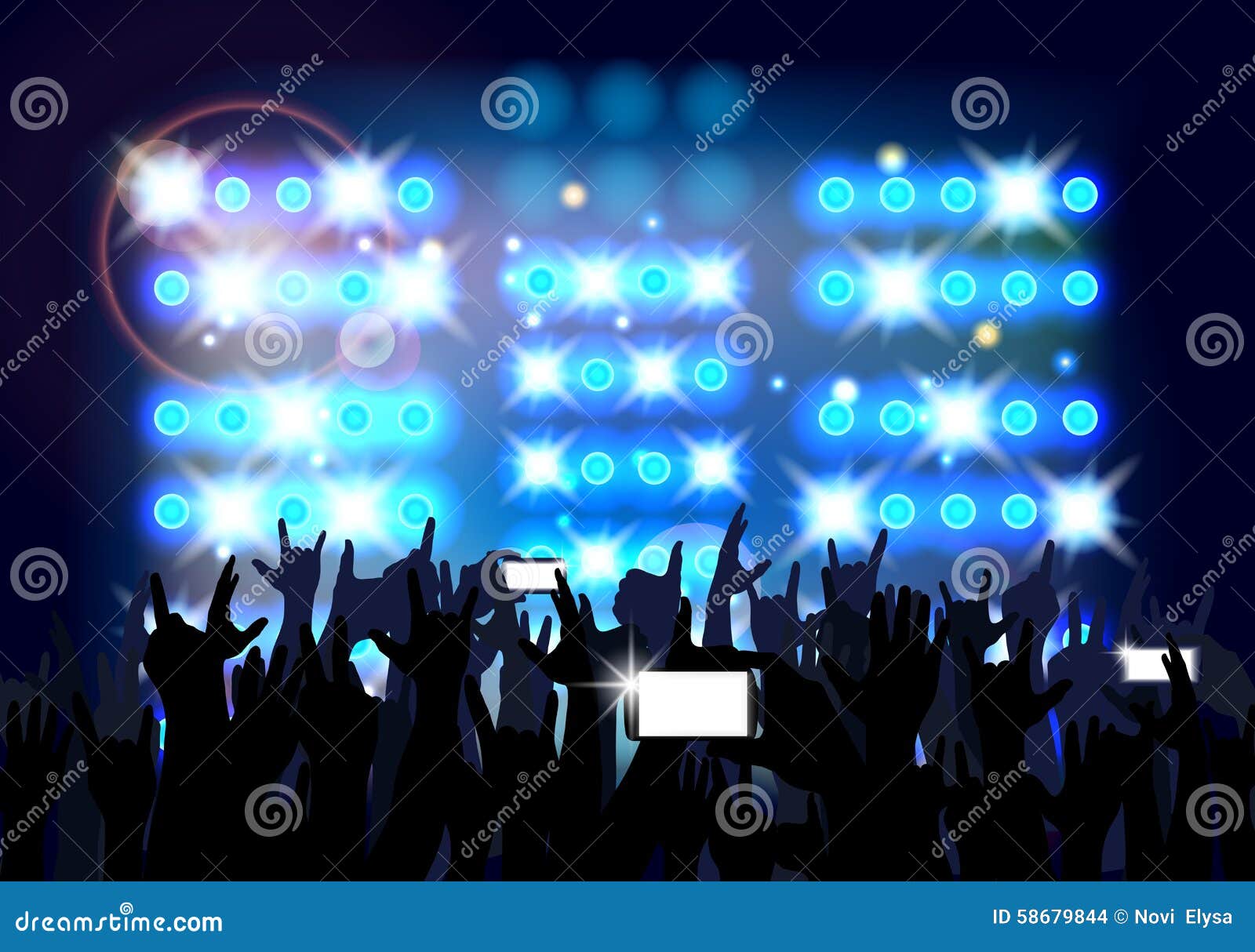 Blue of Background Crowd of Party People Stock Vector - Illustration of ...