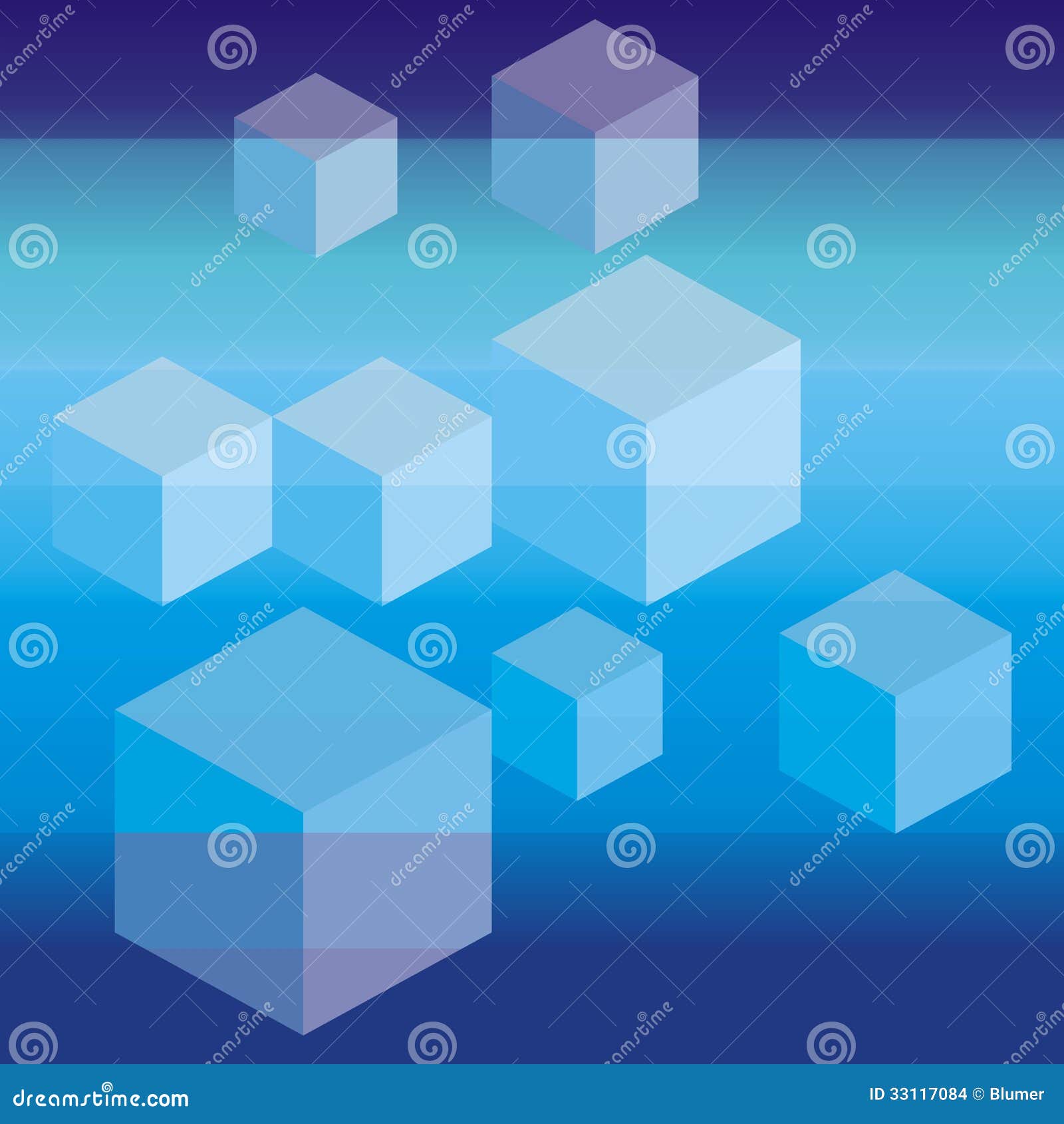 Blue background with cubes stock vector. Illustration of colorful ...