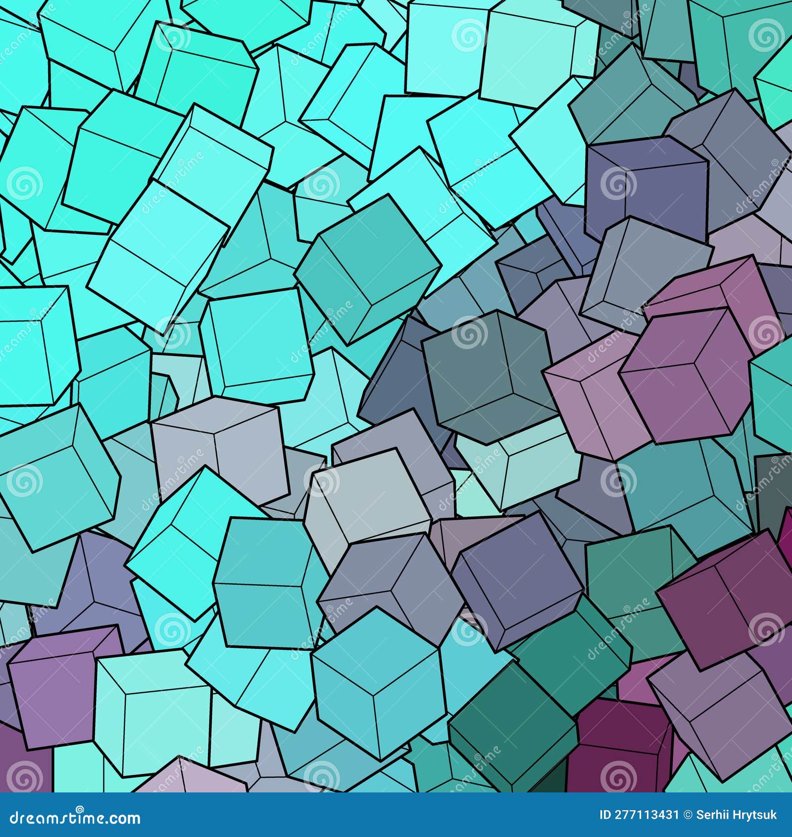 Red Cubes Template.Cube Background.3D Cubes Illustration ...