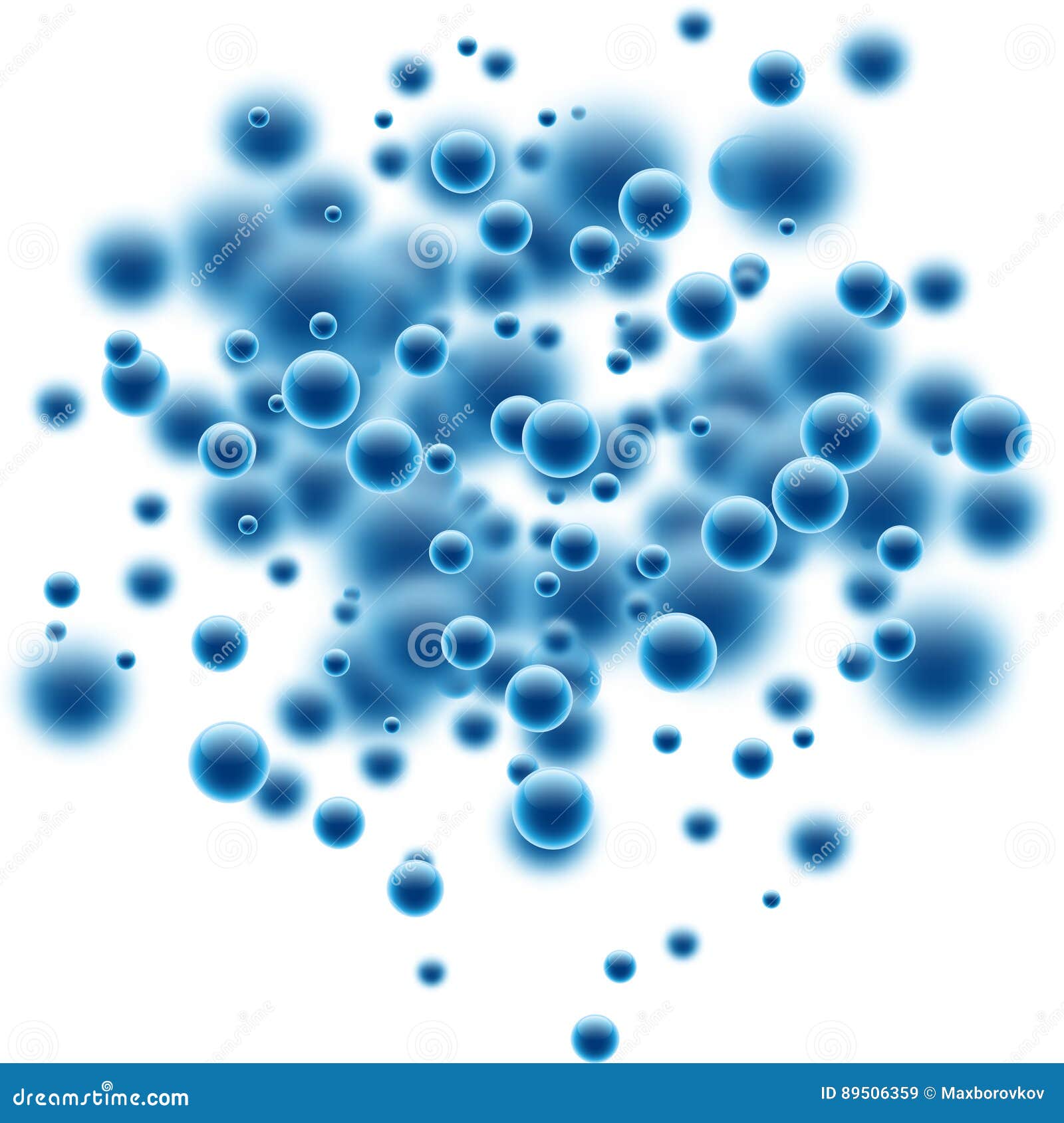 Blue Background with 3d Bubbles. Stock Vector - Illustration of ...