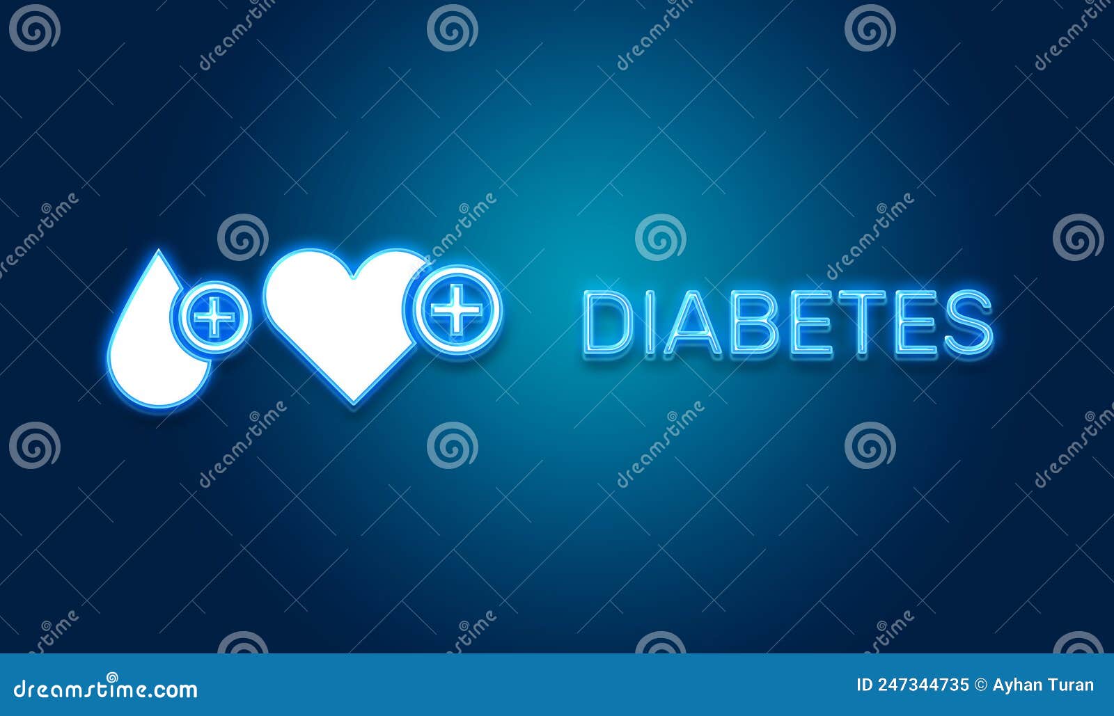 Blue Background and Diabetes Concept . Stock Illustration ...