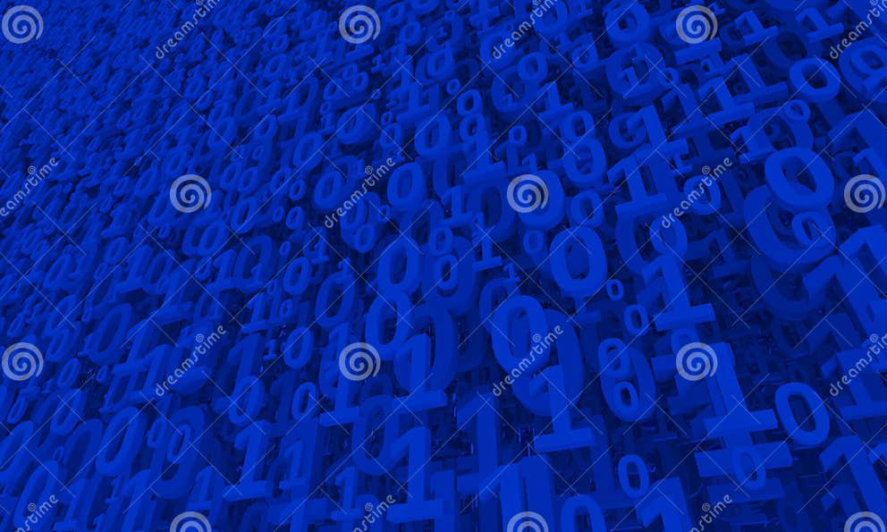 Blue background of digits stock illustration. Illustration of number ...