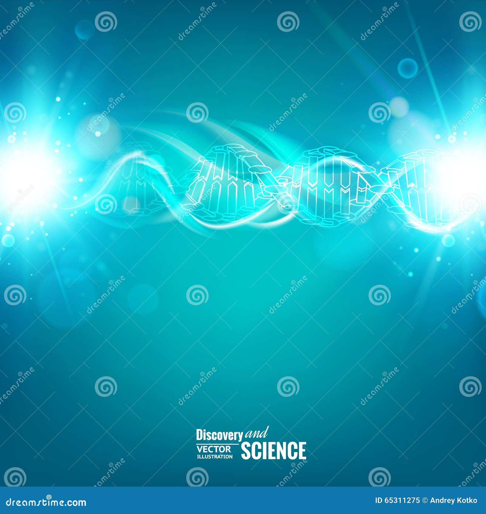 Blue background with DNA stock vector. Illustration of blue - 65311275