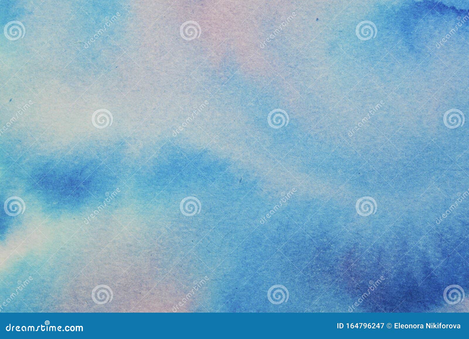 Blue Background. Drawing Watercolor on Paper Stock Illustration ...
