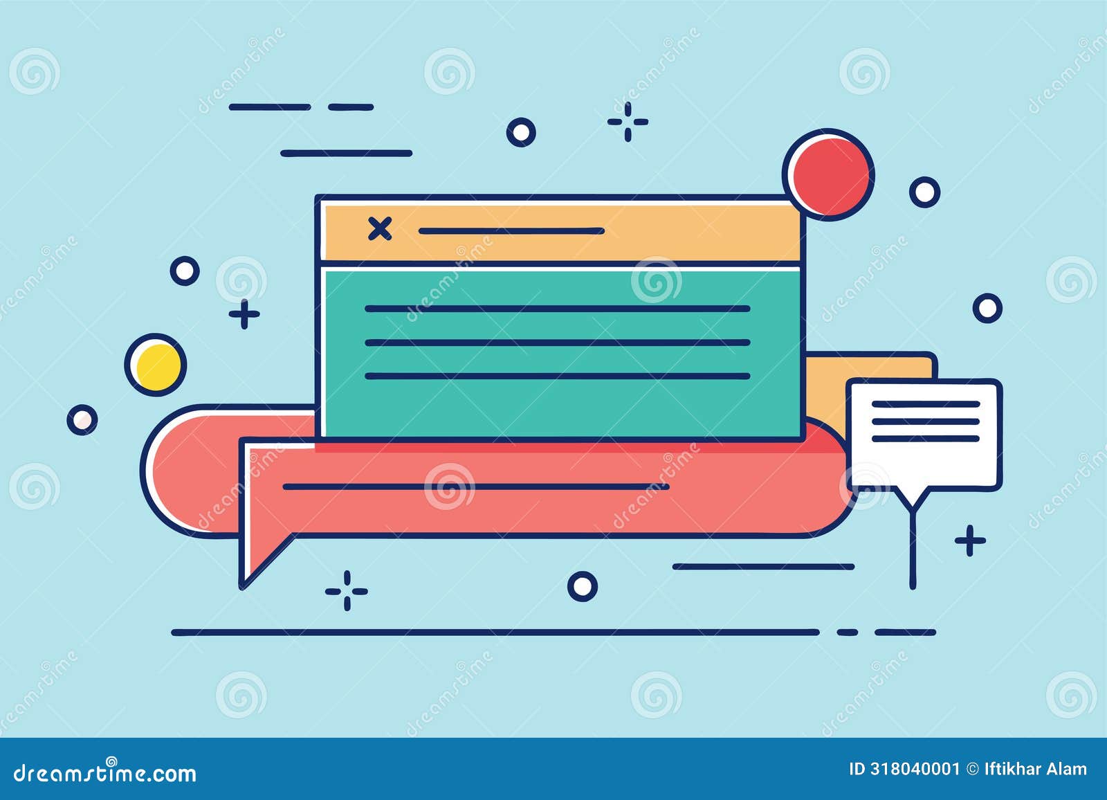 A Blue Background Featuring a Simple Line Drawing of a Document ...