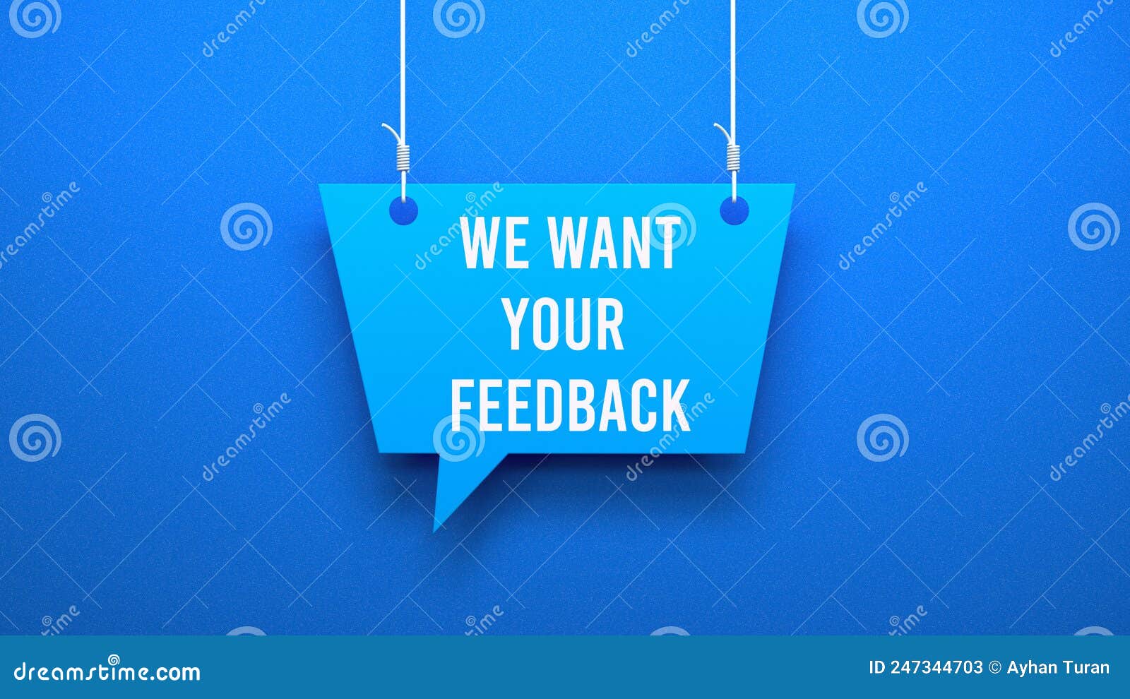 Blue Background and Feedback Concept . Stock Illustration ...