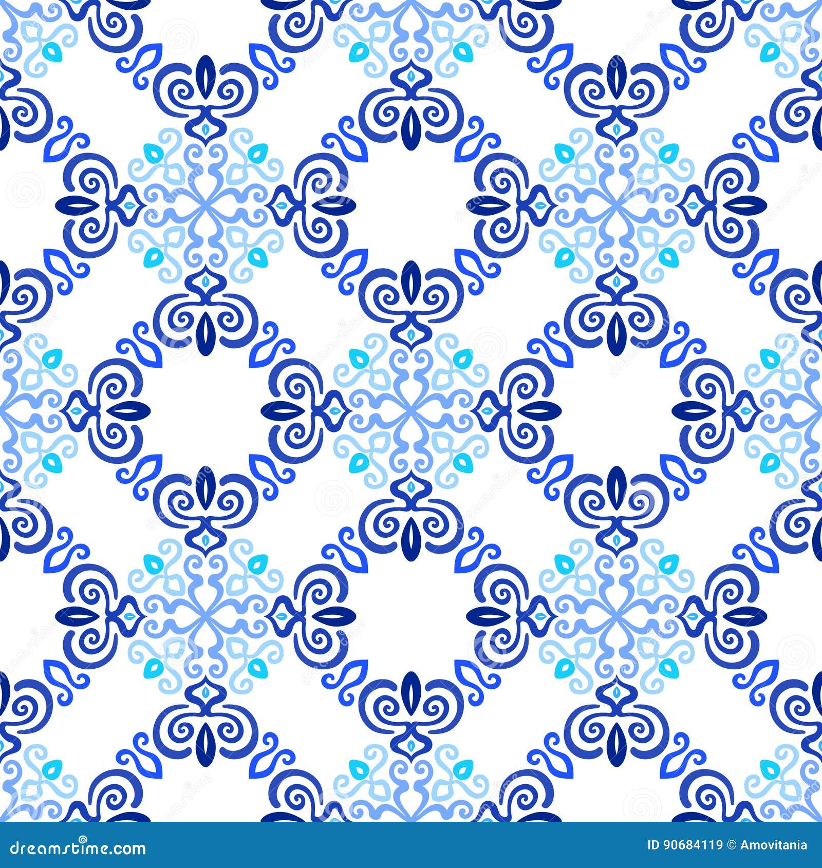 Blue Background Flourish Weave Pattern Stock Vector - Illustration of ...
