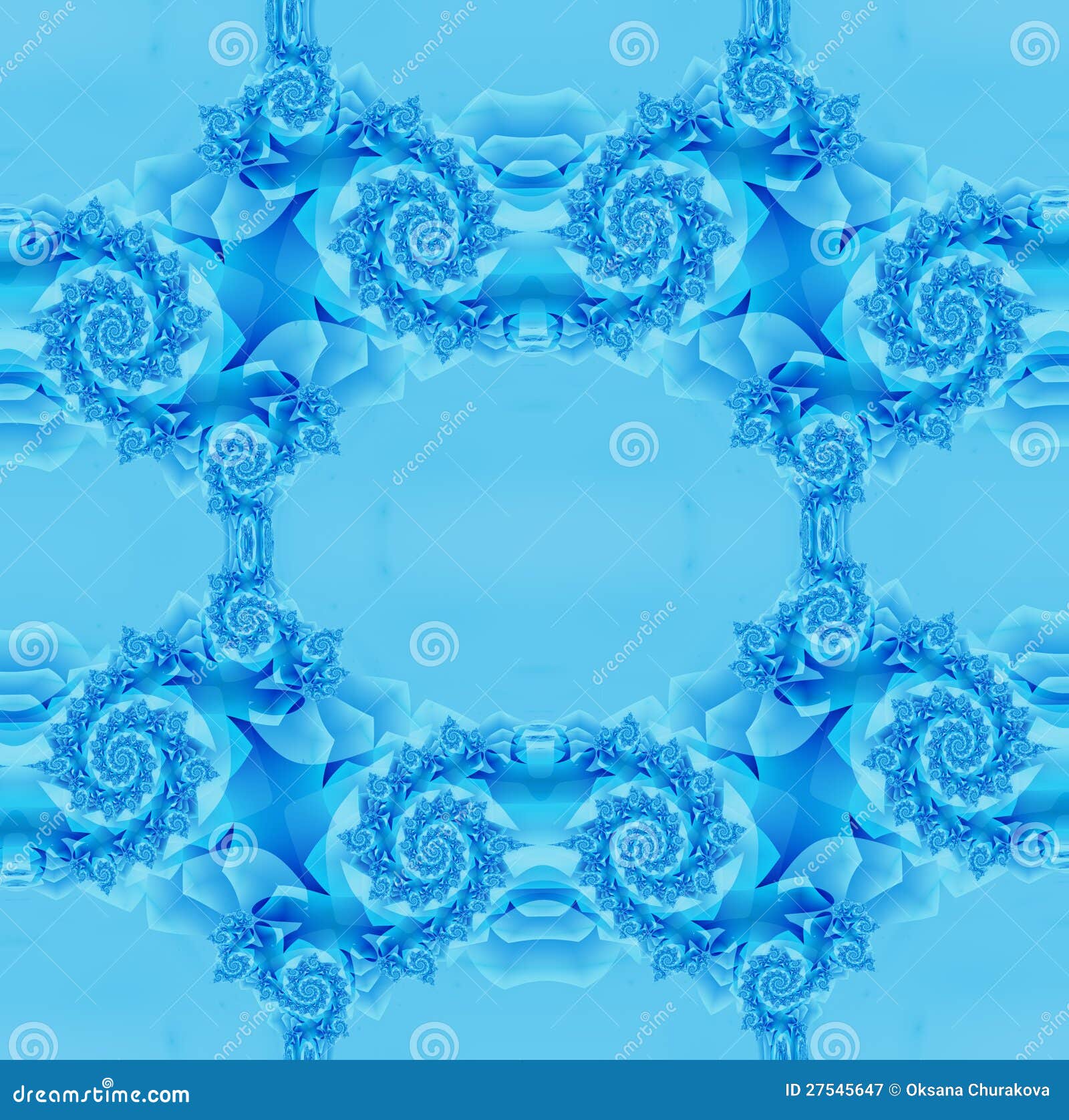 Blue Background with Fractals Stock Illustration - Illustration of ...