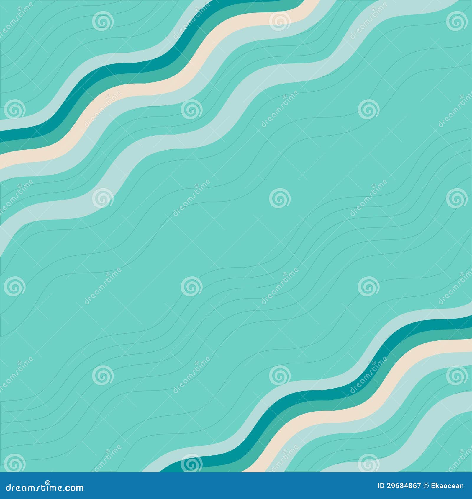 Blue Background And Frame With Waves Royalty-Free Stock Photography ...